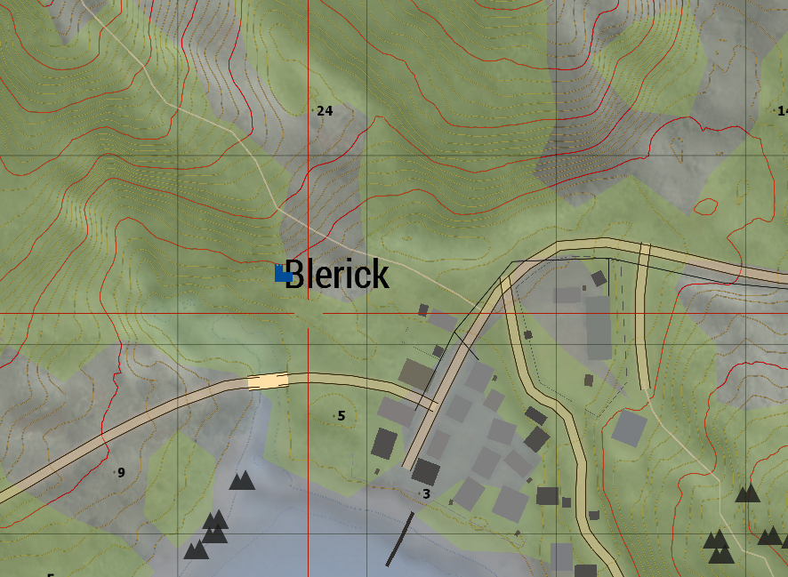 Several town markers appear in bad places on Tanoa, such as in water ...