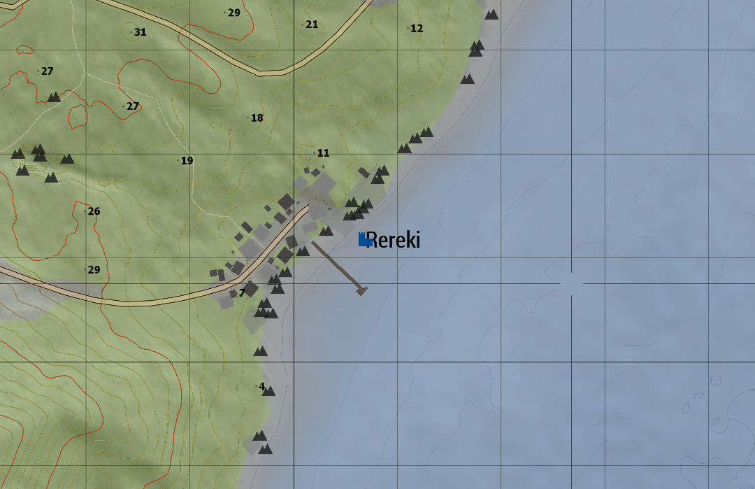 Several town markers appear in bad places on Tanoa, such as in water ...