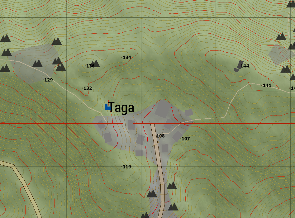 Several town markers appear in bad places on Tanoa, such as in water ...