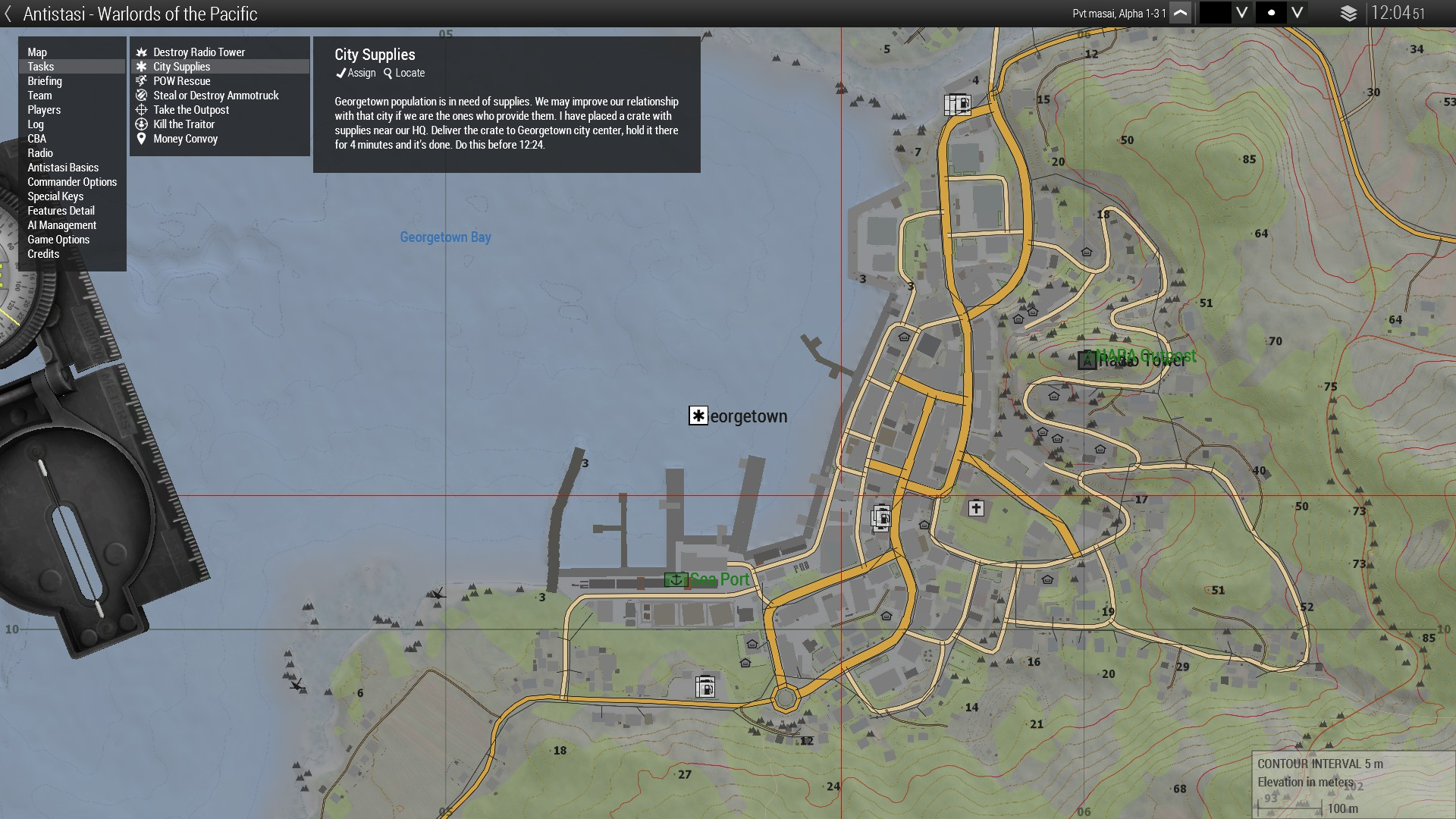Several town markers appear in bad places on Tanoa, such as in water ...