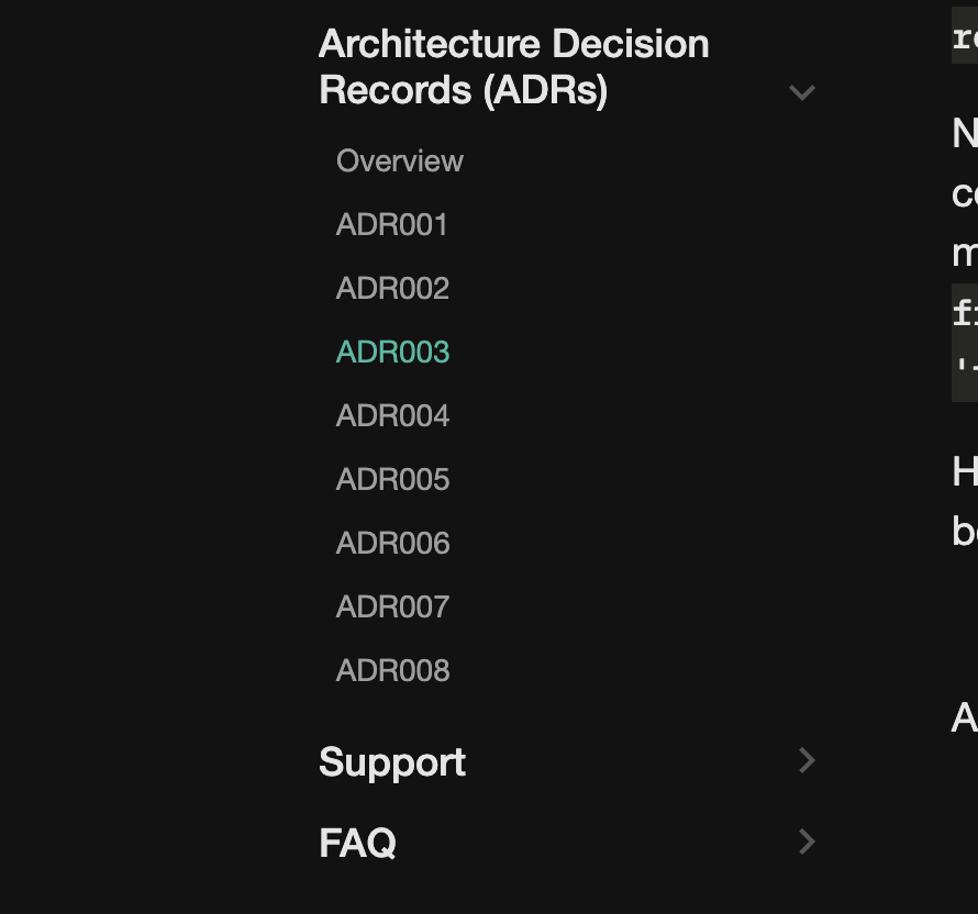 Improve ADRs in the navigation of the documentation · Issue #2498 ...