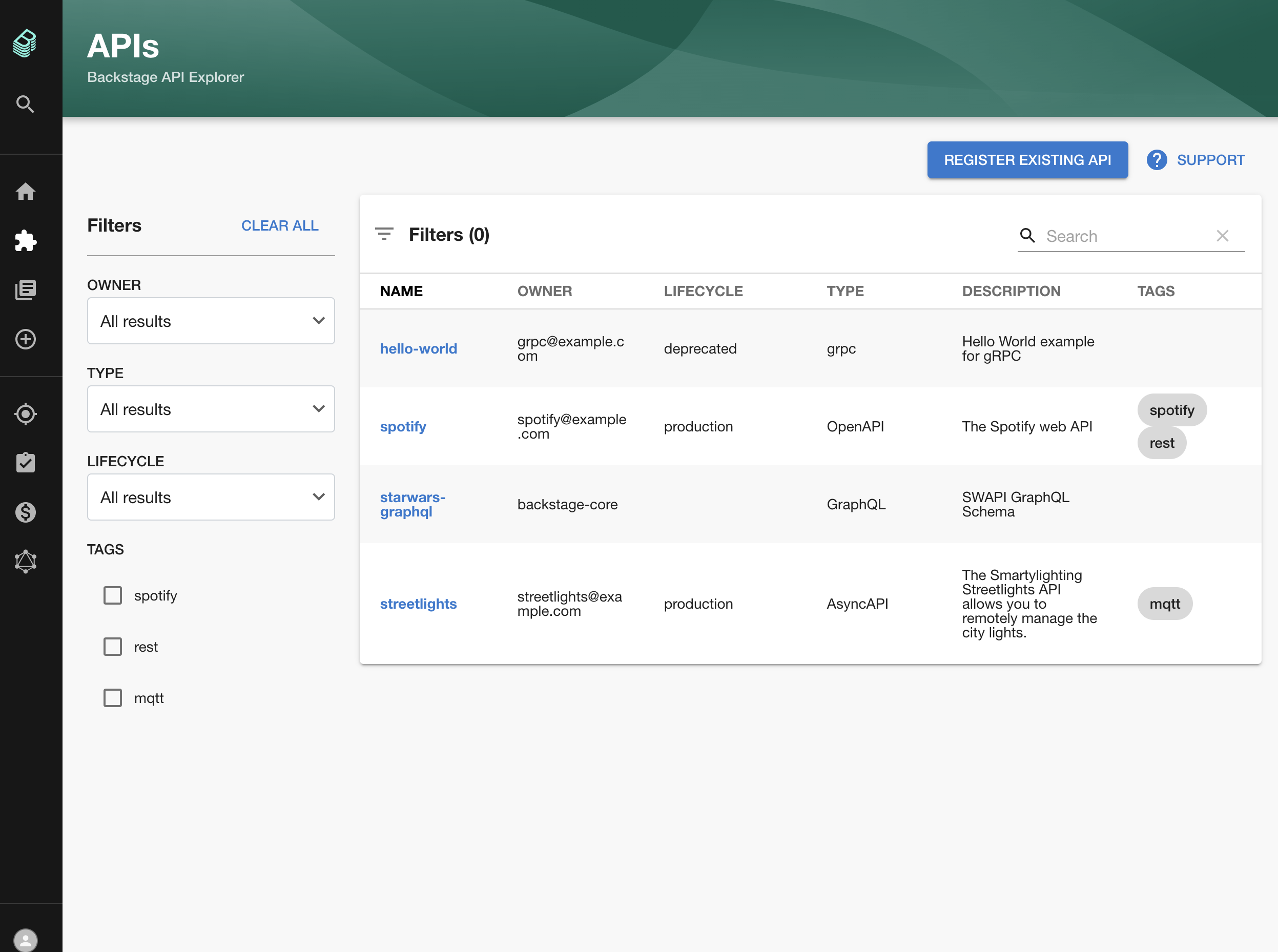 Use table filters in the catalog · Issue #3274 · backstage/backstage ...