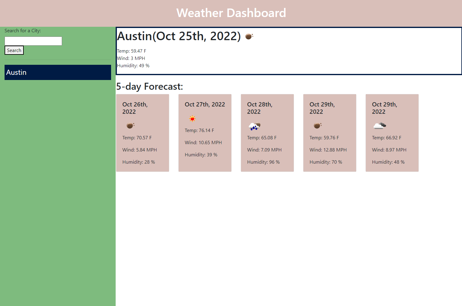 GitHub - Nevin-Lewis/Bootcamp_Weather_Dashboard: This is the repo for the UT weather dashboard ...
