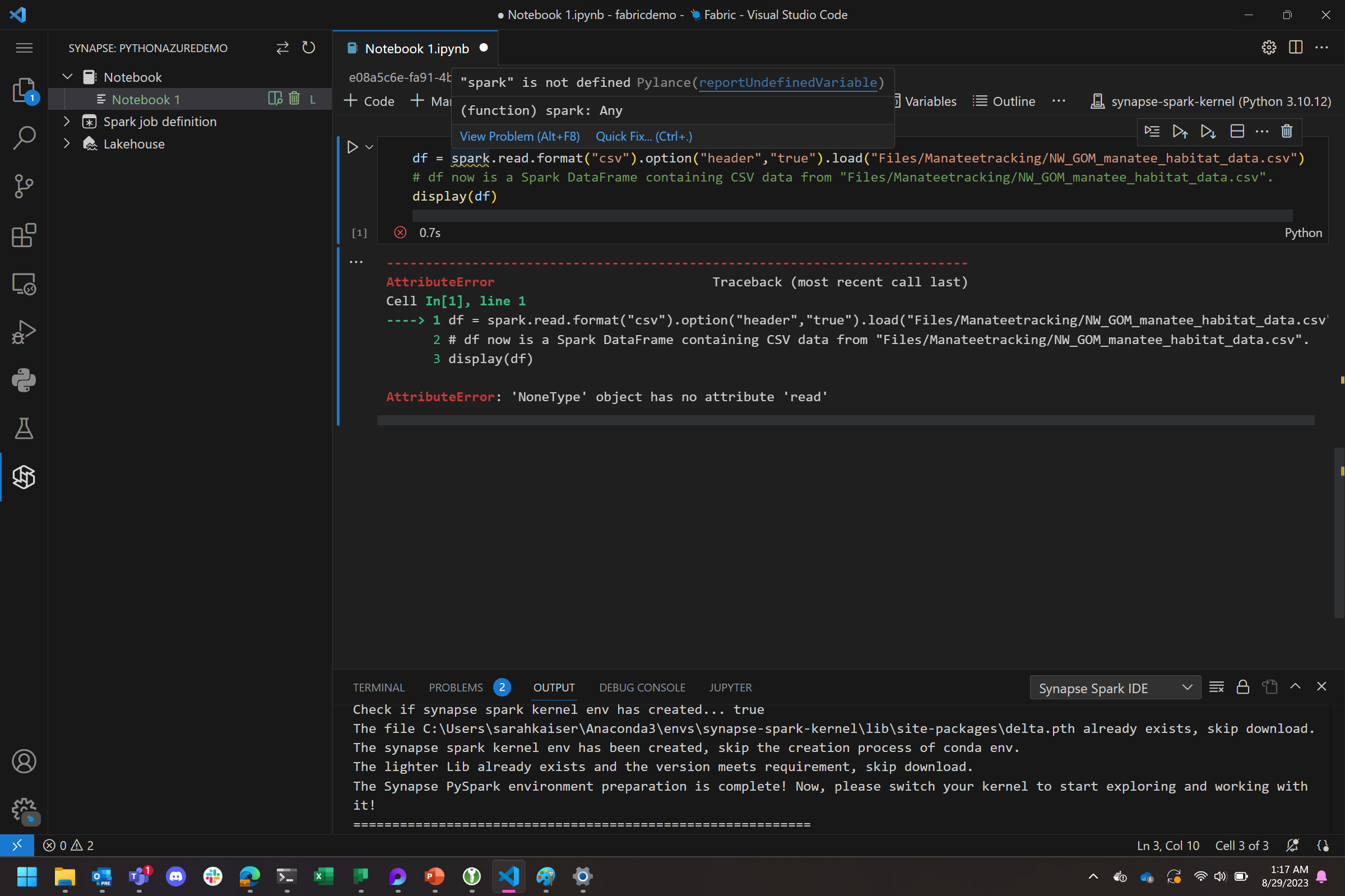 Spark Not Initializing In Local Conda Env · Issue 15 · Microsoft Synapsevscode · Github