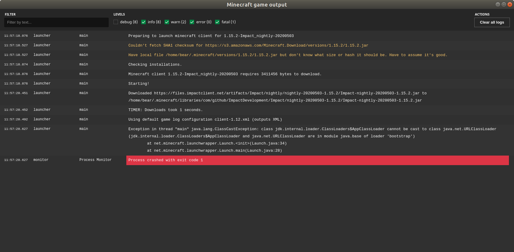 discord stumped linux crashes · Issue #2249 · ImpactDevelopment/ImpactIssues · GitHub