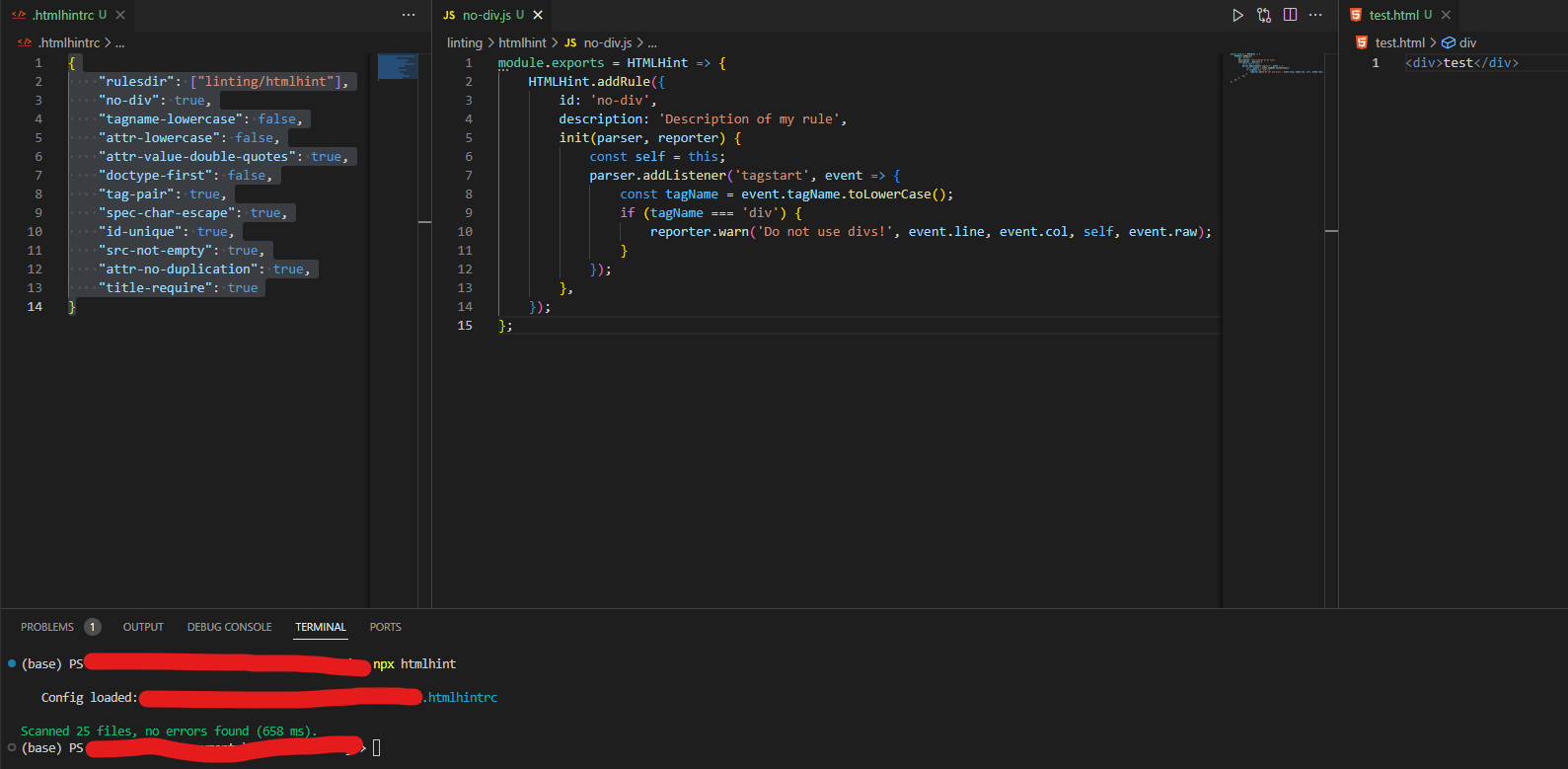 Custom Rules Not Working · Issue 1381 · Htmlhinthtmlhint · Github