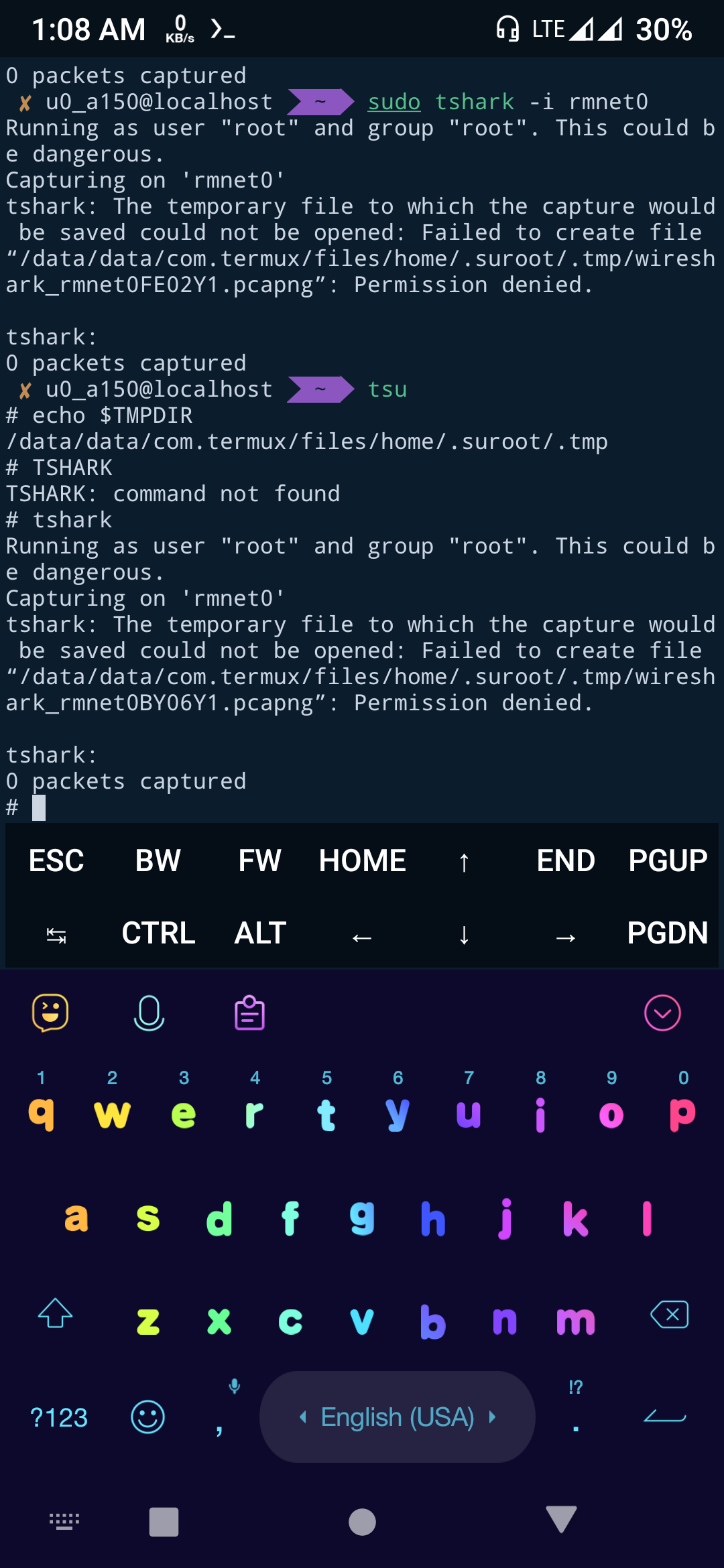 [Bug]: Unable to start Wireshark · Issue #14492 · termux/termux ...