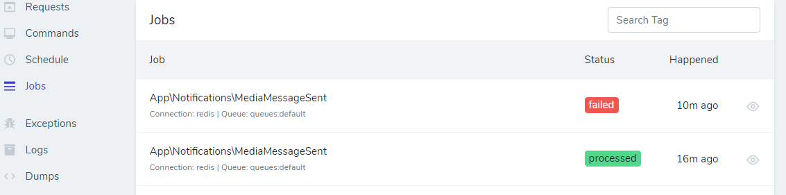 Custom Notifications are always marked as Queued · Issue #823 · laravel/telescope · GitHub