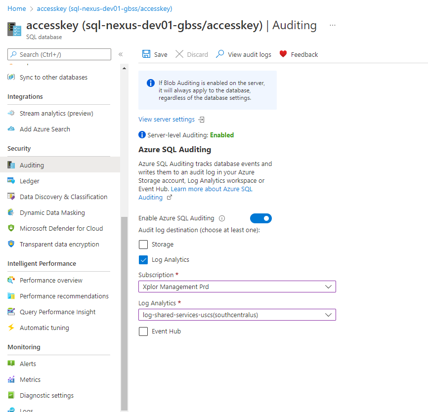 Azurermmssqlserverextendedauditingpolicy Not Correctly Assigning To Databse · Issue 17578