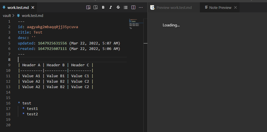 Dendron: show preview - always in loading mode (in remote windows ...