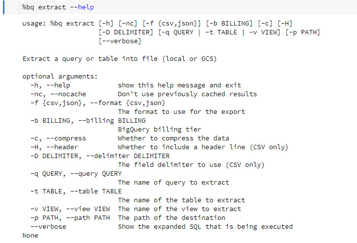 %bq extract : 'NoneType' object has no attribute 'split' · Issue #1486 · googledatalab/datalab ...
