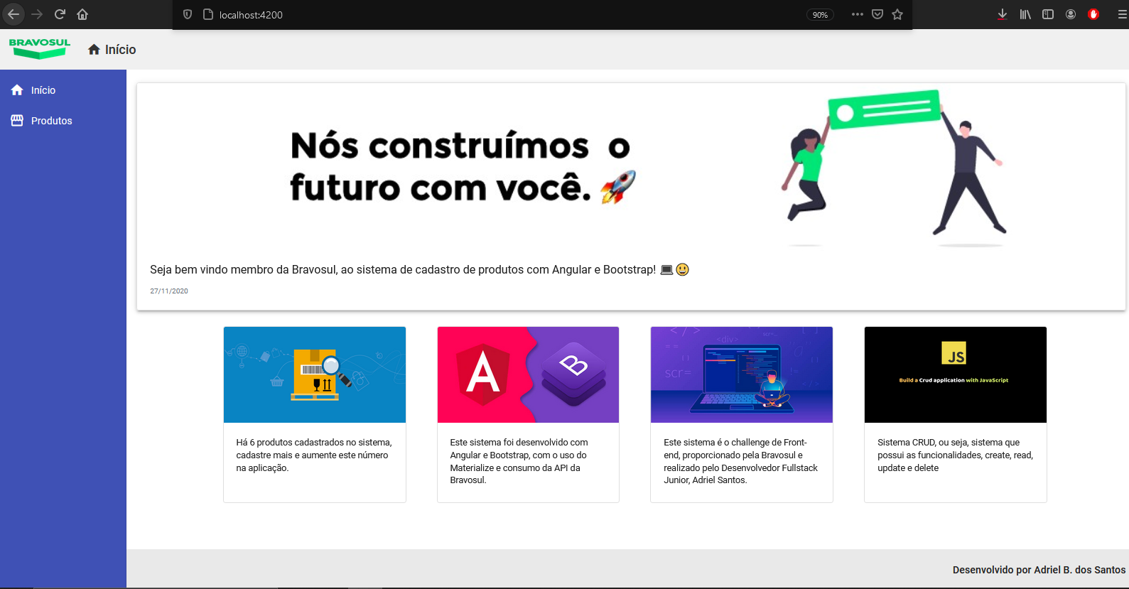 GitHub - AdrielSantoss/Bravosul-challenge: Sistema front-end de Angular JS para o consumo de API ...
