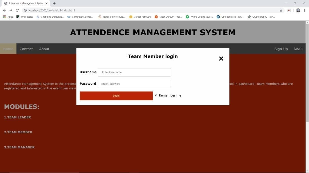 GitHub - Pranay7ej/attendance-project: A web application