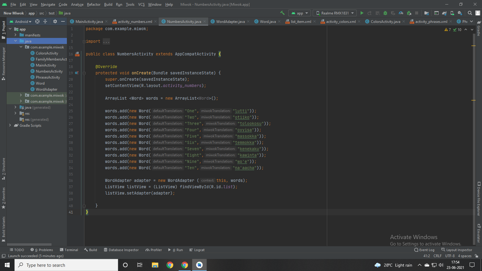 Issue in NumbersActivity.java · Issue #237 · udacity/ud839_Miwok · GitHub