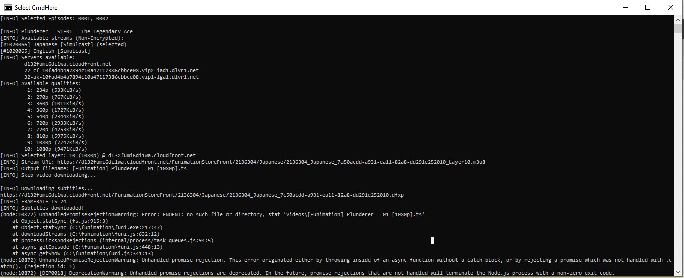 [BUG] Can't download more than one subtitle · Issue #10 · anidl/multi-downloader-nx · GitHub