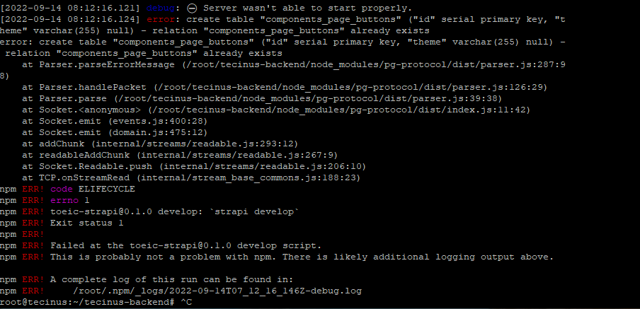 Error "relation already exists" when I try to run develop on centos7 with PostgreSQL · Issue ...
