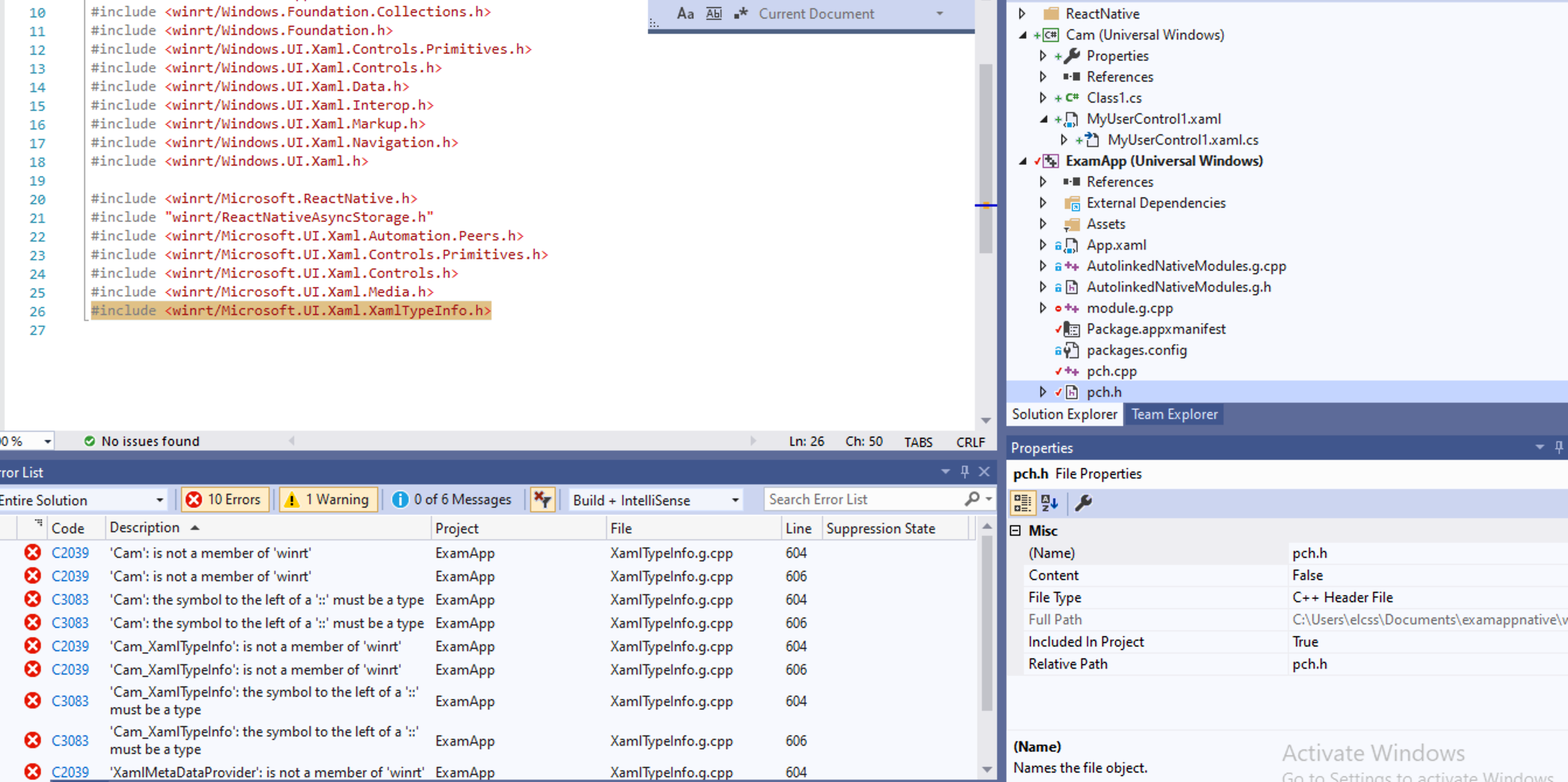 Can't build C++ app referencing C# module with XAML component · Issue #6003 · microsoft/react ...
