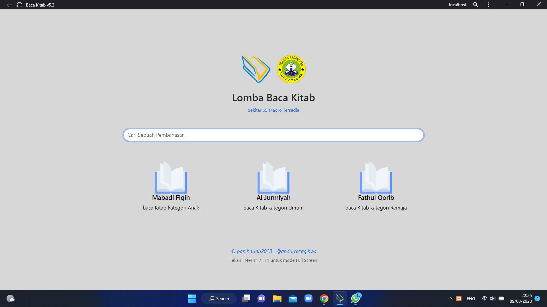 GitHub - bukanustad/Aplikasi-bacakitab: Aplikasi Cocok untuk Lomba Baca Kitab
