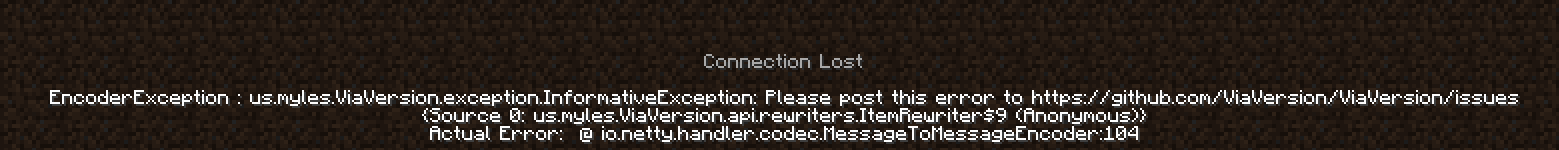 cannot connect to server with 1.15 and 1.12 · Issue #342 · ViaVersion/ViaBackwards · GitHub