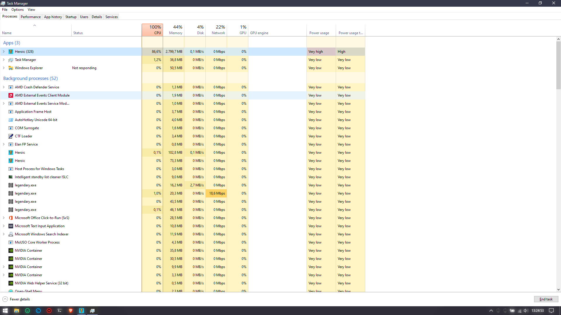 Windows 10, continuous spawning of cmd and powershell processes. (Also ...