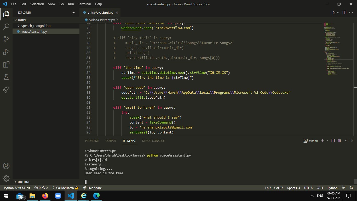 GitHub - CallMeHarsh/voiceAssistant: A voice assistant for windows ...