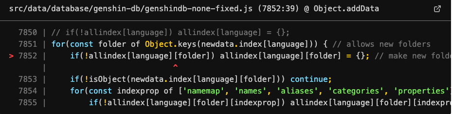 Adding data to GenshinDb fails · Issue #110 · theBowja/genshin-db · GitHub