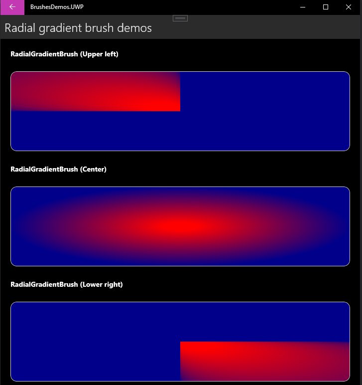 [Bug] UWP RadialGradientBrush with non default Center is displayed incorrectly · Issue #15005 ...