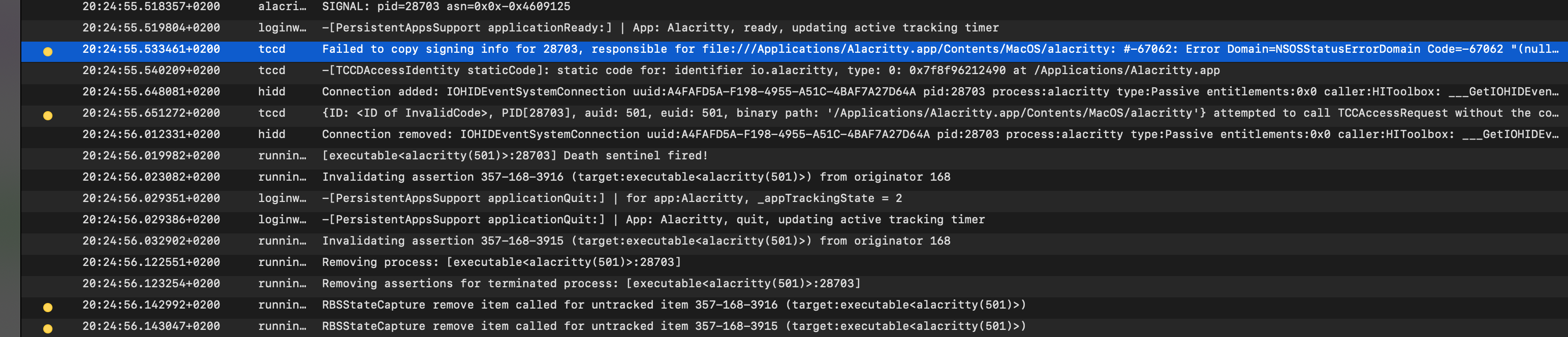 Alacritty.app failing to start · Issue #4282 · alacritty/alacritty · GitHub