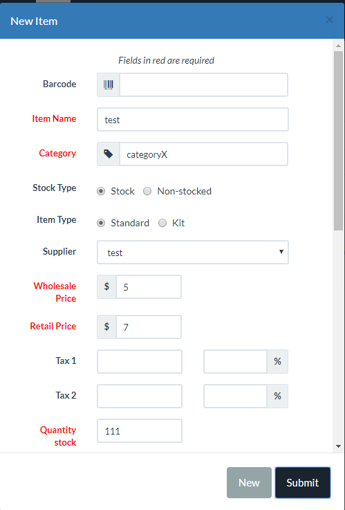 New Item Form is not working -BUG · Issue #2120 · opensourcepos/opensourcepos · GitHub