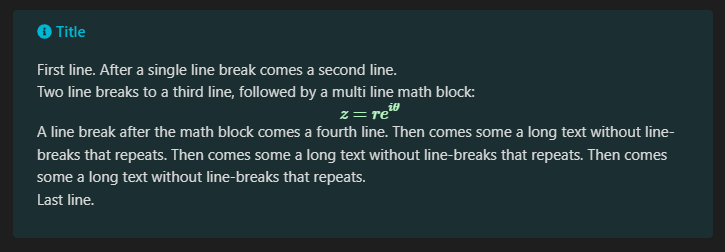 Line breaks not showing correctly in editing preview · Issue #266 · javalent/admonitions · GitHub