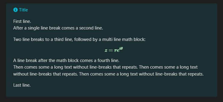 Line Breaks Not Showing Correctly In Editing Preview · Issue 266 · Javalentadmonitions · Github 