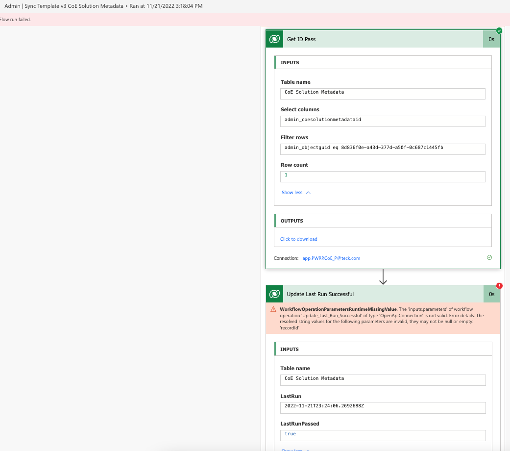 [CoE Starter Kit - BUG] Admin | Sync Template v3 CoE Solution Metadata - inputs.parameters ...