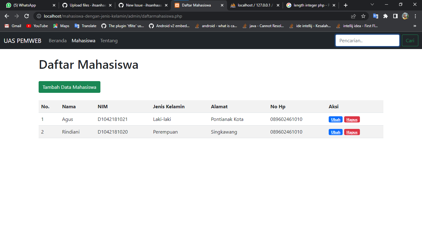 GitHub - ihsanhaaa/web-manajemen-mahasiswa-native: Web php native