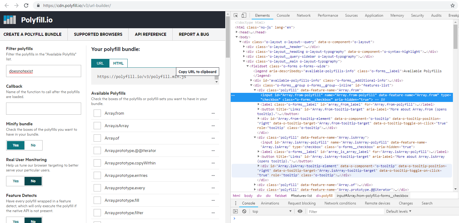 URL builder adds "-polyfill" suffix to all features · Issue #1906 · polyfillpolyfill/polyfill ...