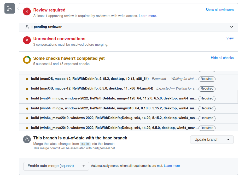 Require All Checks To Pass Before Merging A Pr · Issue 770 · Maplibremaplibre Native · Github 