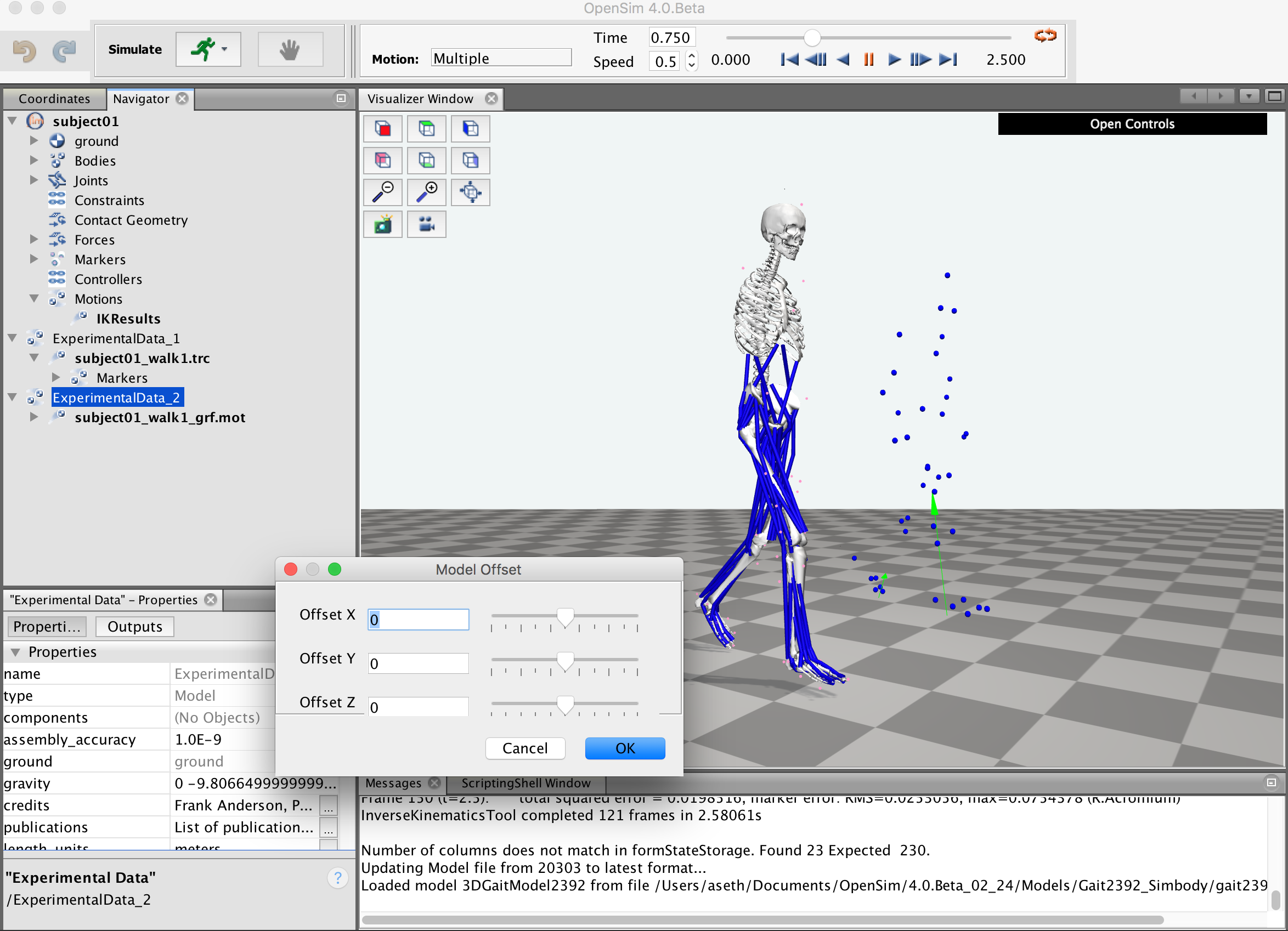 Unexplained offset between experimental data and model motion · Issue #538 · opensim-org/opensim ...