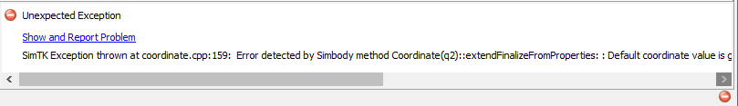 Clamping a coordinate outside of its clamped range causes exception; user is not properly ...