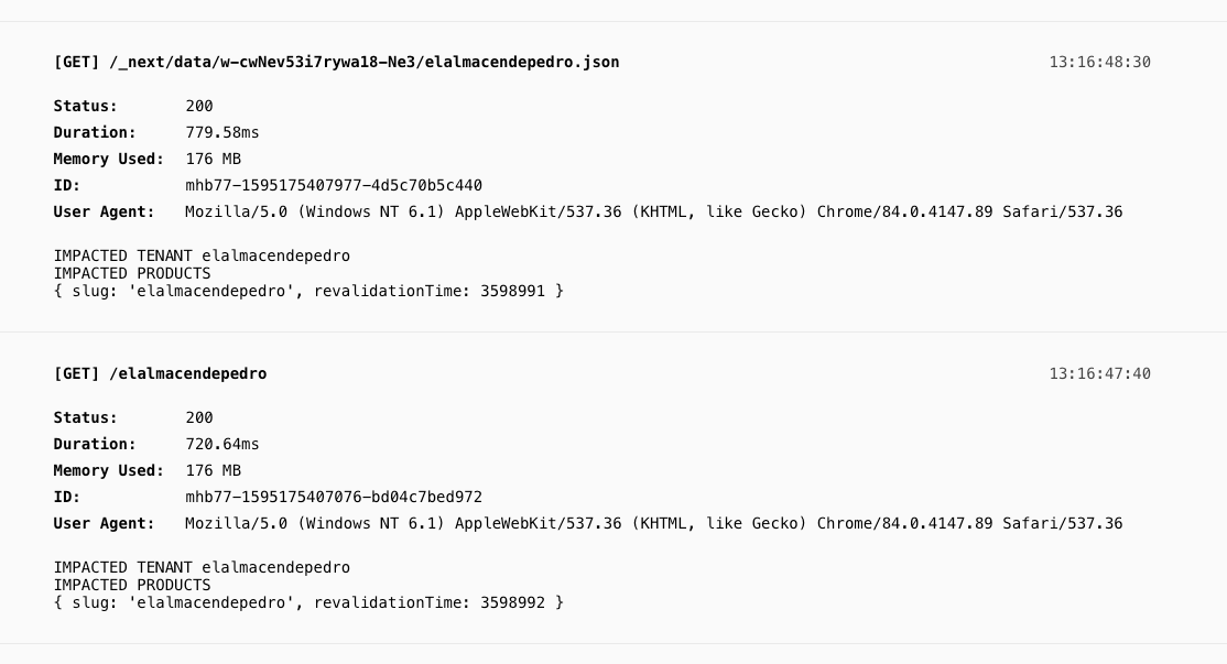 Getstaticprops Being Executed On Nextdataidroutejson · Vercel Nextjs · Discussion 15304