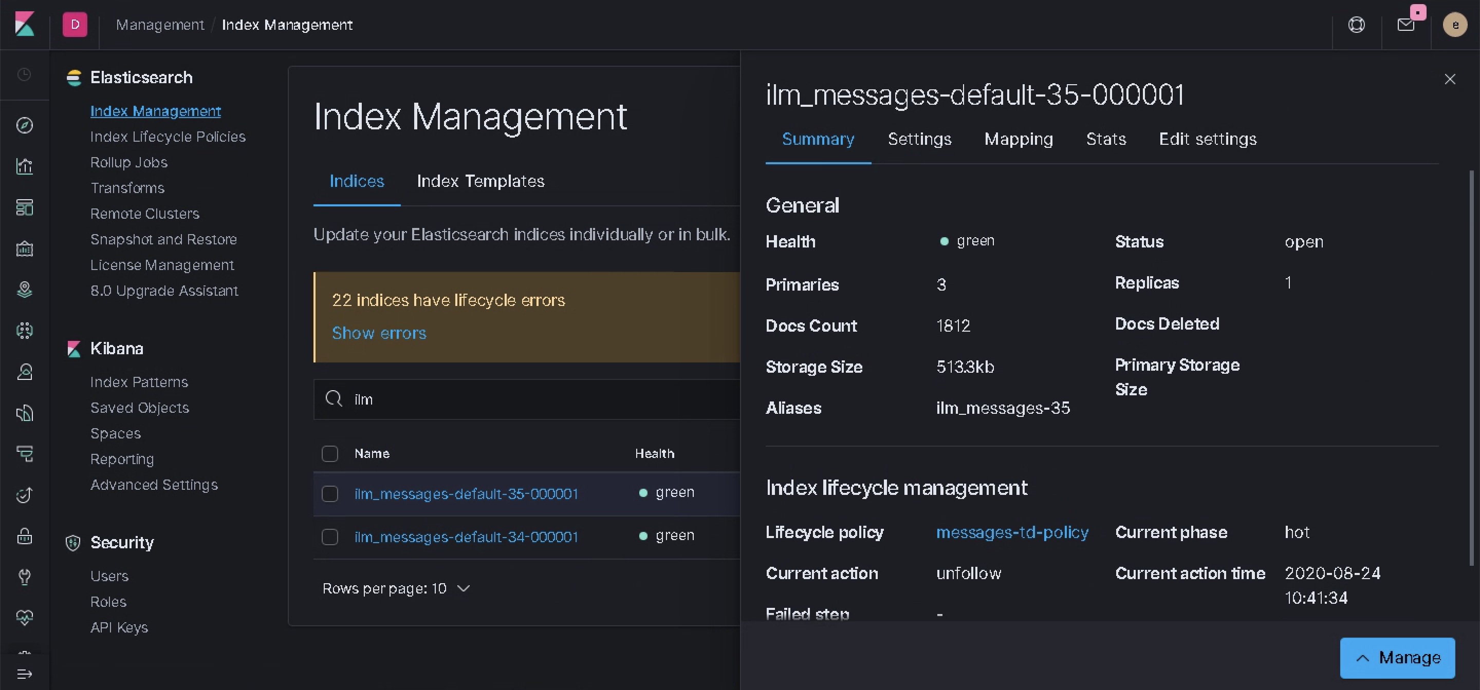 illegal_argument_exception: index [messages-32] is not the write index for alias [messages ...