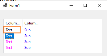 ListViewItem.ForeColor not work when mouse is over “Text” of the first row in the ListView ...