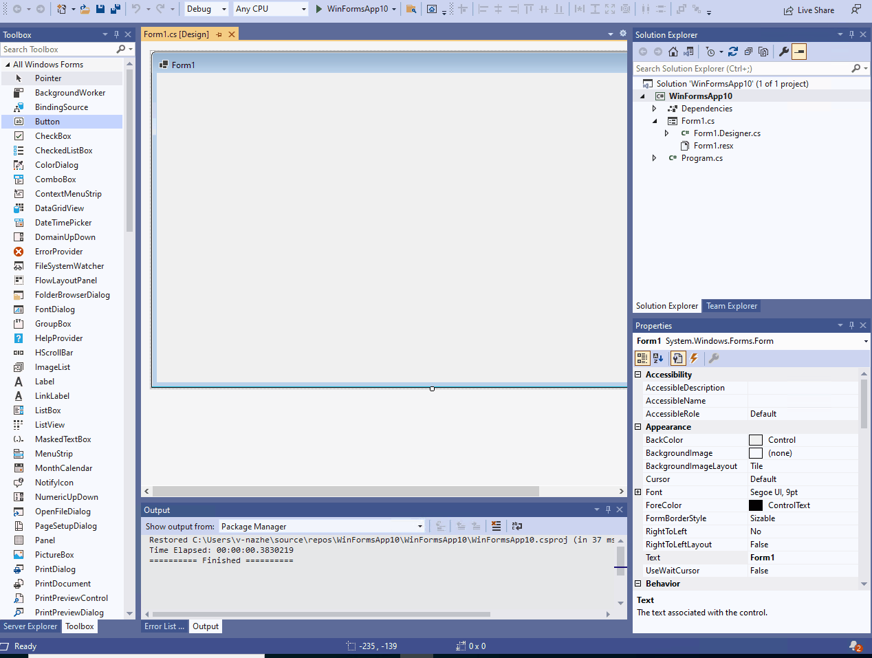 Microsoft.PointOfService in .Net 5 only referneces .Net 4 Forms to work ...