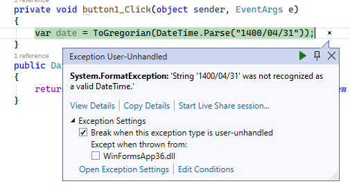 An exception error pops up when converting Persian calendar To Gregorian calendar · Issue #57994 ...
