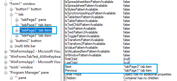 UIA navigation doesn't work with the TabControl · Issue #3058 · dotnet/winforms · GitHub