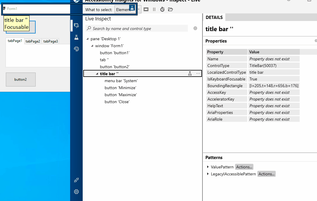 UIA navigation doesn't work with the TabControl · Issue #3058 · dotnet/winforms · GitHub