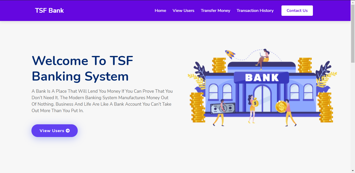 GitHub - jigar-sable/TSF-Bank: Basic Banking System Based On PHP And MySQL Database.
