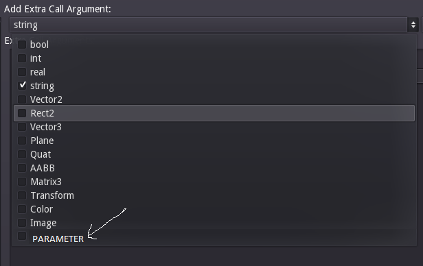 Request Editors Connection Editor Ability To Pass Parameters From A Signal To A Method In 