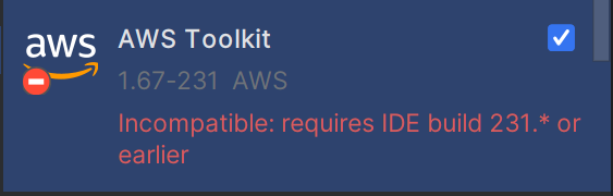 Aws Toolkit Not Compatible With 232 2023 2 Eap · Issue 3675 · Aws Aws Toolkit Jetbrains · Github