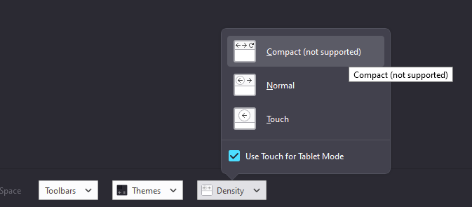 [Nightly 89] Tab size too large with compact theme and "Tabs below" · Issue #338 · Aris-t2 ...