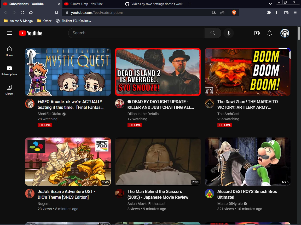 Videos by rows settings doesn't work on the new subscription page layout.. · Issue #76 ...