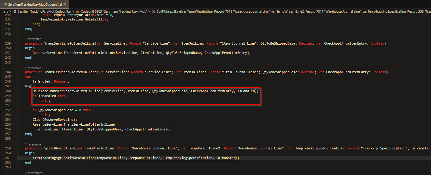 [Event Request] Codeunit 5985 Serv-Item Tracking Rsrv. Mgt. - TransferReservToItemJnlLine ...